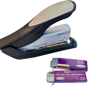 PaperPro Heavy Duty Stapler 65 Sheets Capacity Black Silver Professional 2100 | eBay