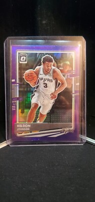 2020-21 Panini Donruss Optic Keldon Johnson Purple San Antonio Spurs ...