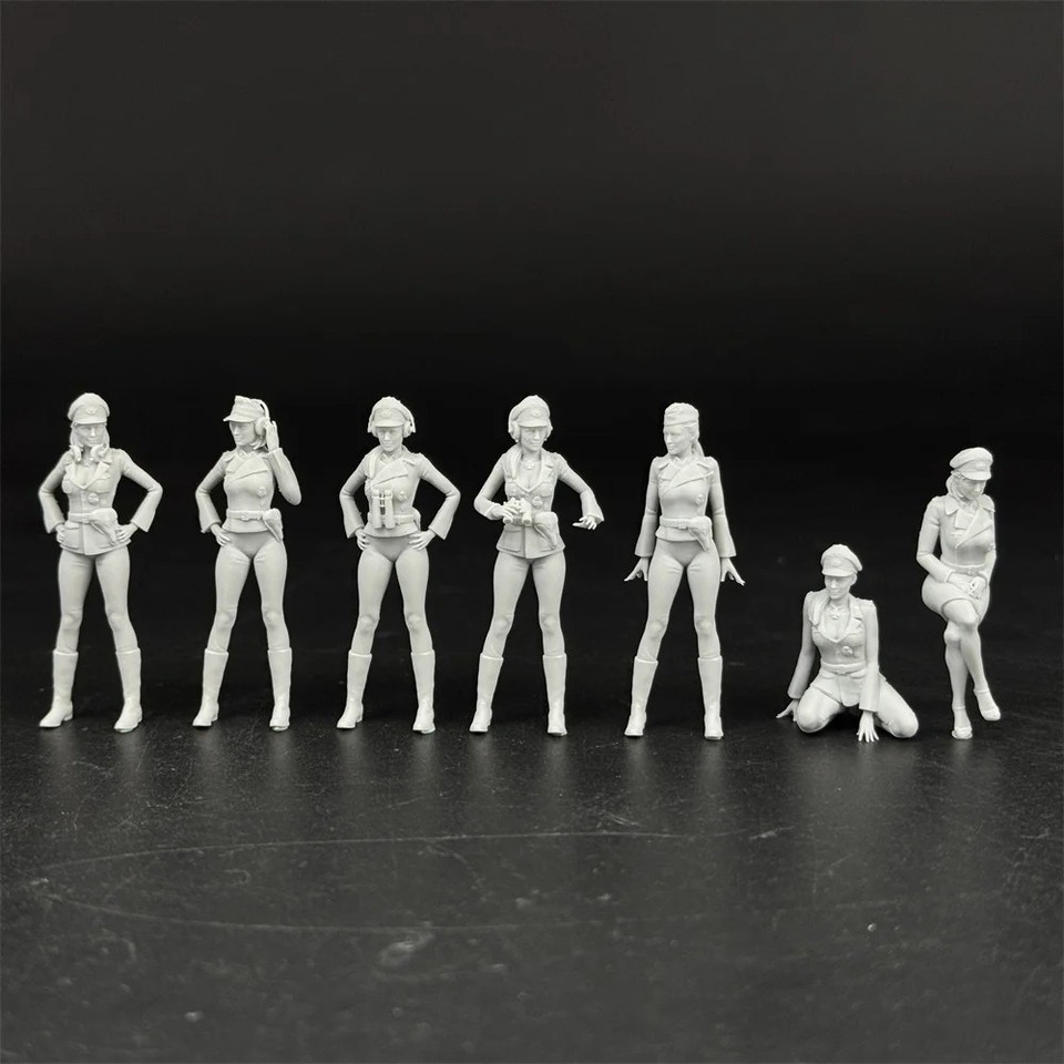 1/35 German Girls Tank Crew RESIN FIGURE MODEL KIT Unassembled ...