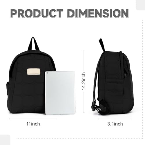 Quilted Puffer Backpack for Women Small Lightweight Puffy Daypack ...