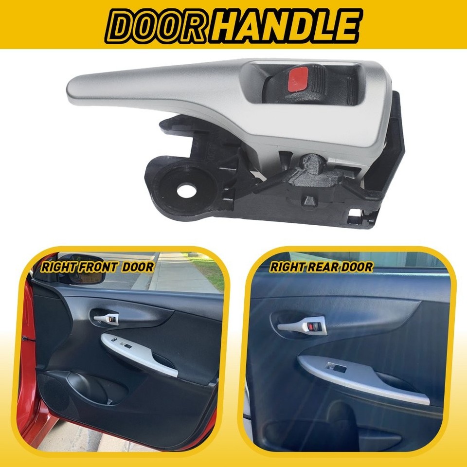 Door Handle Inside Silver Front or Rear Passenger Side for Toyota ...
