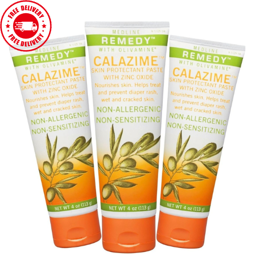 Olivamine Calazime-Skin Protectant, 4oz, 3pk.Soothes Irritated Skin ...