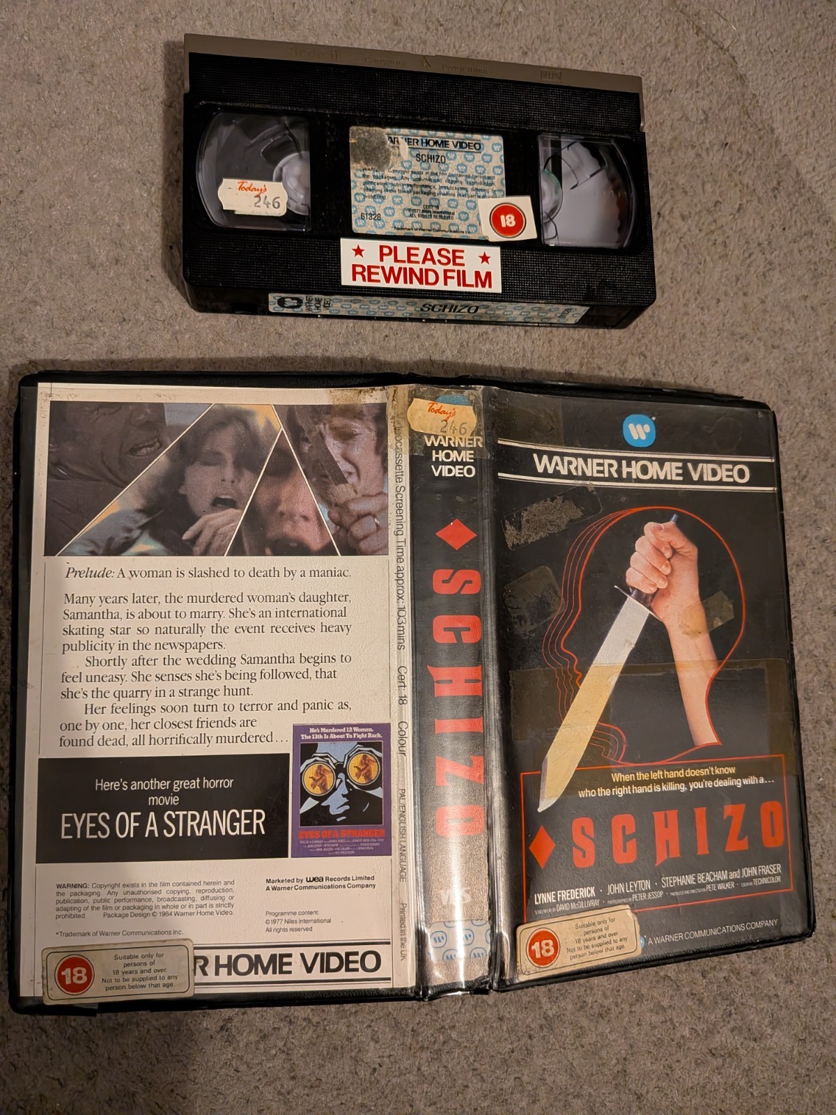 Schizo - Warner Big Box Ex Rental VHS Pre Cert int | eBay UK