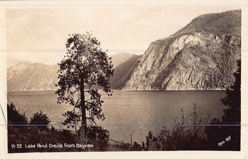 IDAHO ID~LAKE PEND OREILLE FROM BAYVIEW~1947 ROSS HALL REAL PHOTO ...