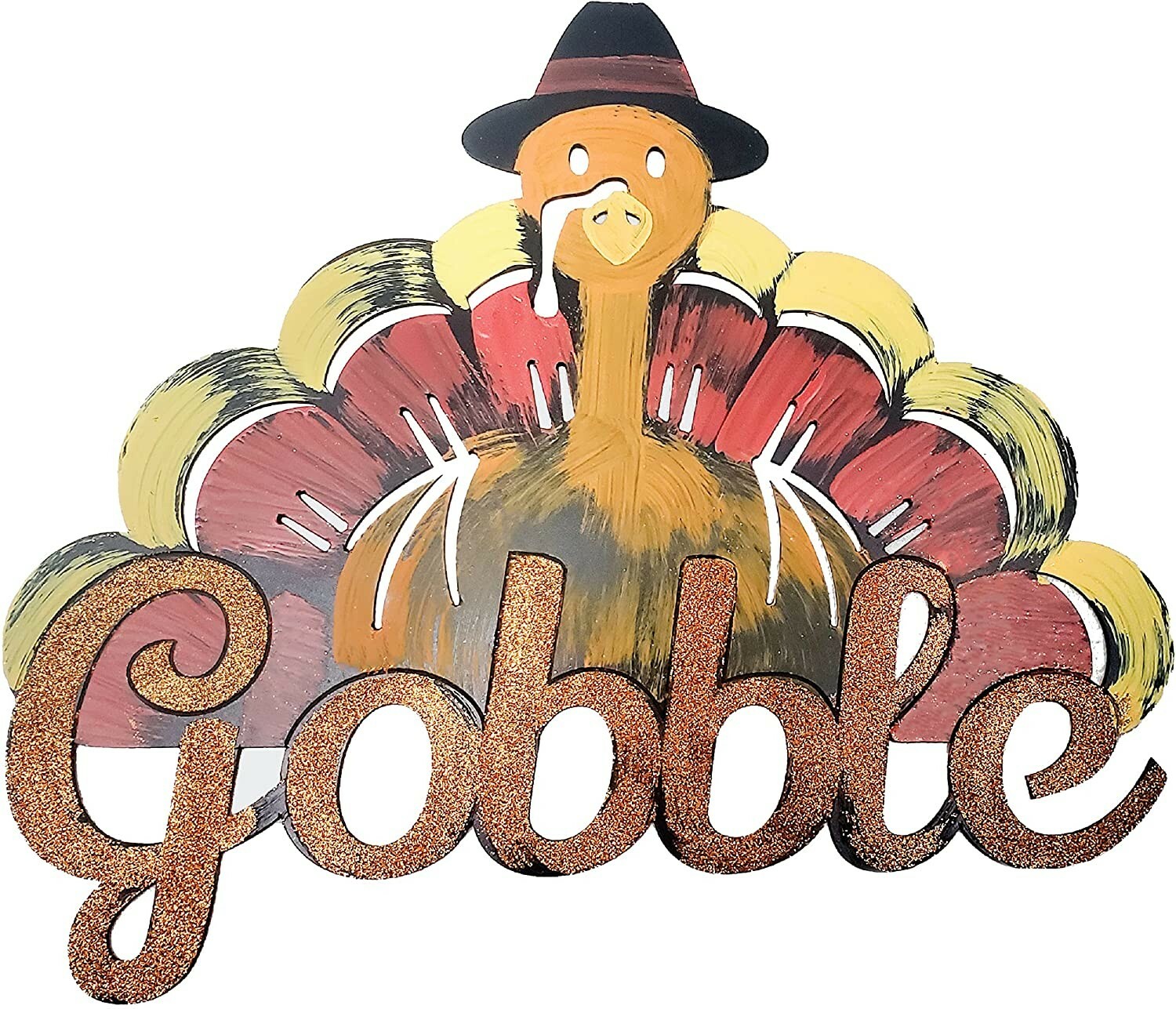 Thanksgiving Wall Decor 3D Handpainted Gobble Turkey Thanksgiving Home ...