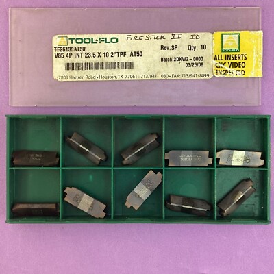 10pc TOOL FLO V85 4P INT 23.5 X 10 2” TPF Thread Inserts AT50🎯Machinist ...