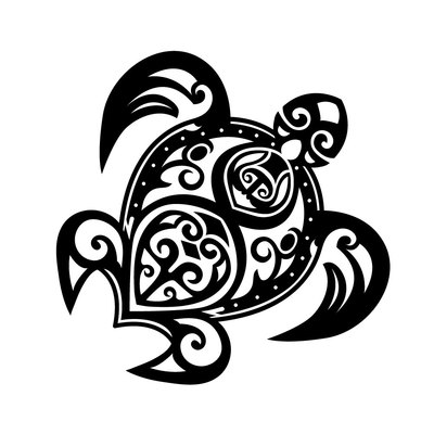 6" TRIBAL TURTLE Vinyl Decal Sticker Car Window Laptop Tropical Ocean ...