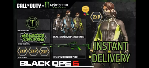 Call of Duty Black Ops 6 Monster Energy FULL BUNDLE BO6 SKINS🟢 2xp 1 ...