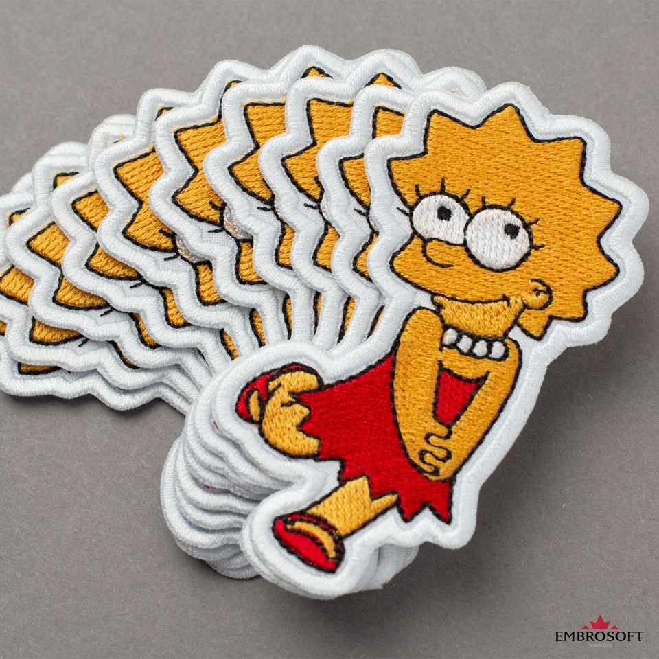 The Simpsons Lisa Simpson Cartoon Character Embroidered Patch Iron On 2 ...