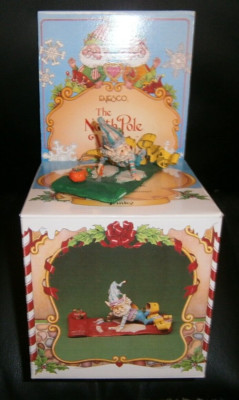 Enesco North Pole Village Elf - Tailor Shop - Pinky on Green Fabric | eBay