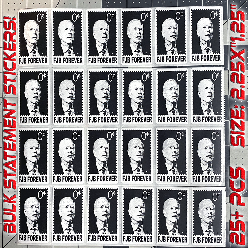 Joe Biden Stamps Zero Cents FJB Forever Parody Funny Bulk Stickers LGB ...
