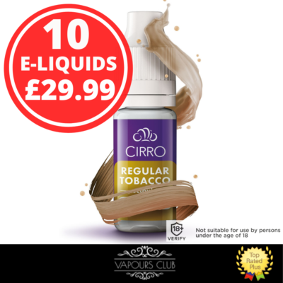 Cirro Regular Tobacco E-Liquid | 10 For £29.99 | 50/50 | Works out £2. ...
