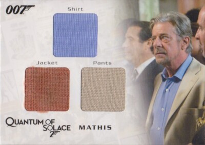 JAMES BOND ARCHIVES MATHIS SHIRT/JACKET/PANTS TRIPLE COSTUME CARD QC09 ...