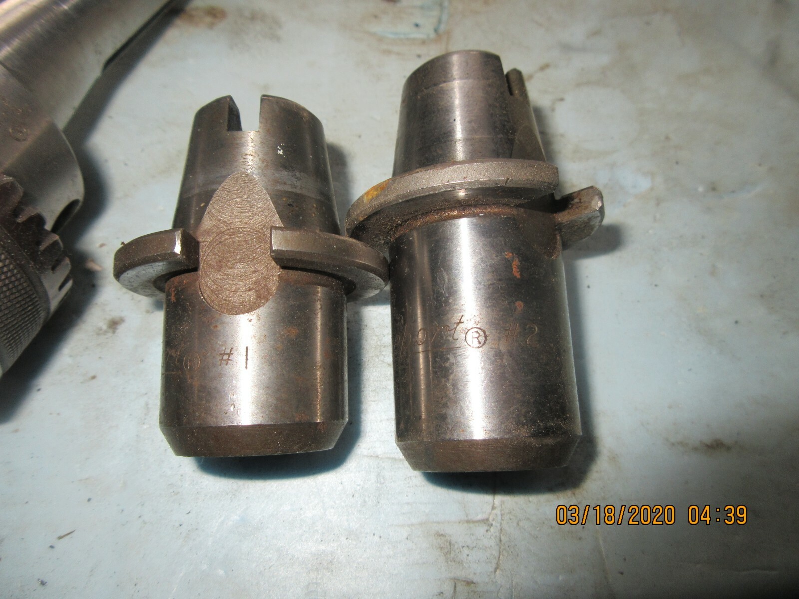 Bridgeport R8 Master Quick Change Tool Holder with morse Number 1 and 2 ...