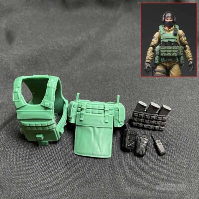 Unpainted1/18 Scale Vest Body Armor with waist belt For 3.75" Action ...