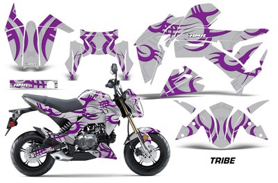MX Decal Graphic Kit Dirt Bike For Kawasaki Z125 PRO 2017-2024 TRIBE PU ...