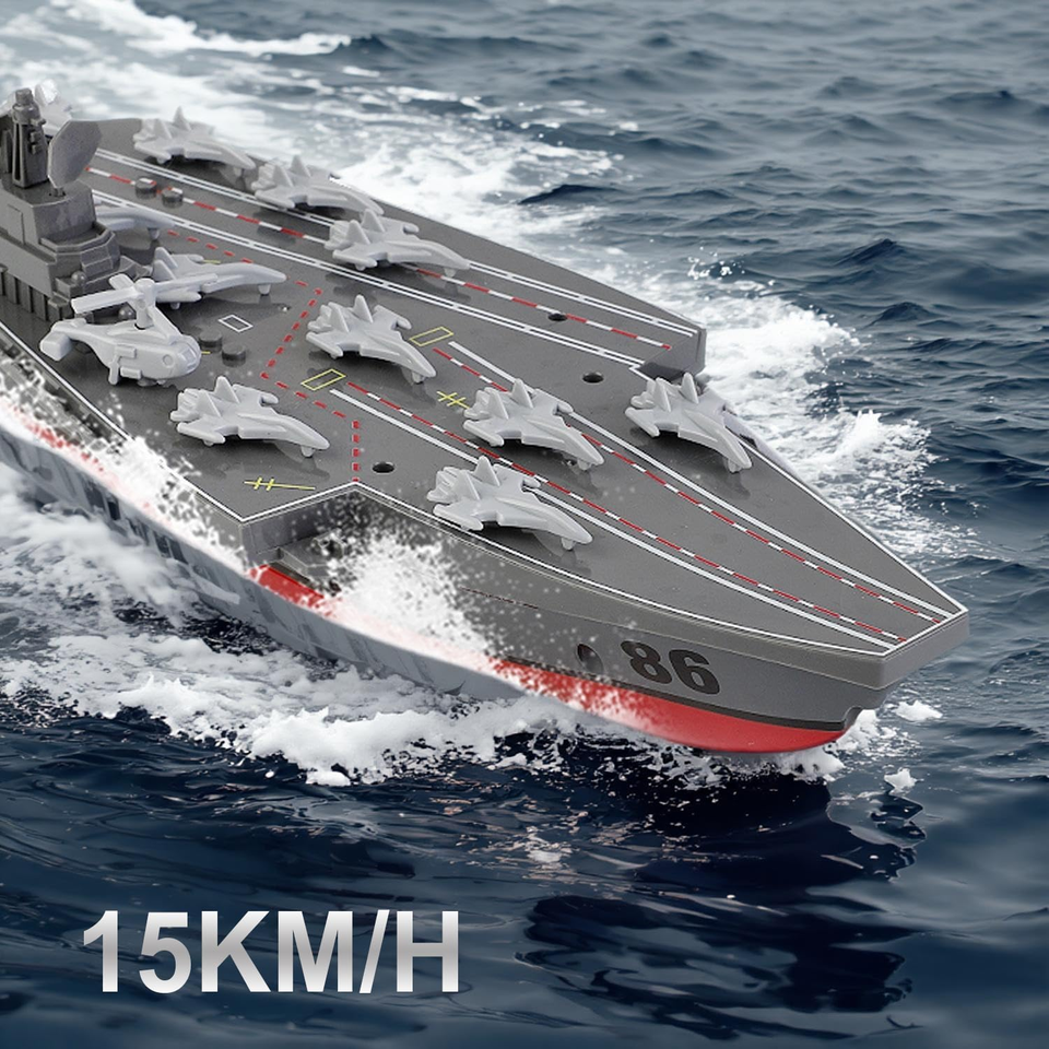 Remote Controlled Warship Battleship Aircraft Carrier 10Km/H 4WD 2.4G ...