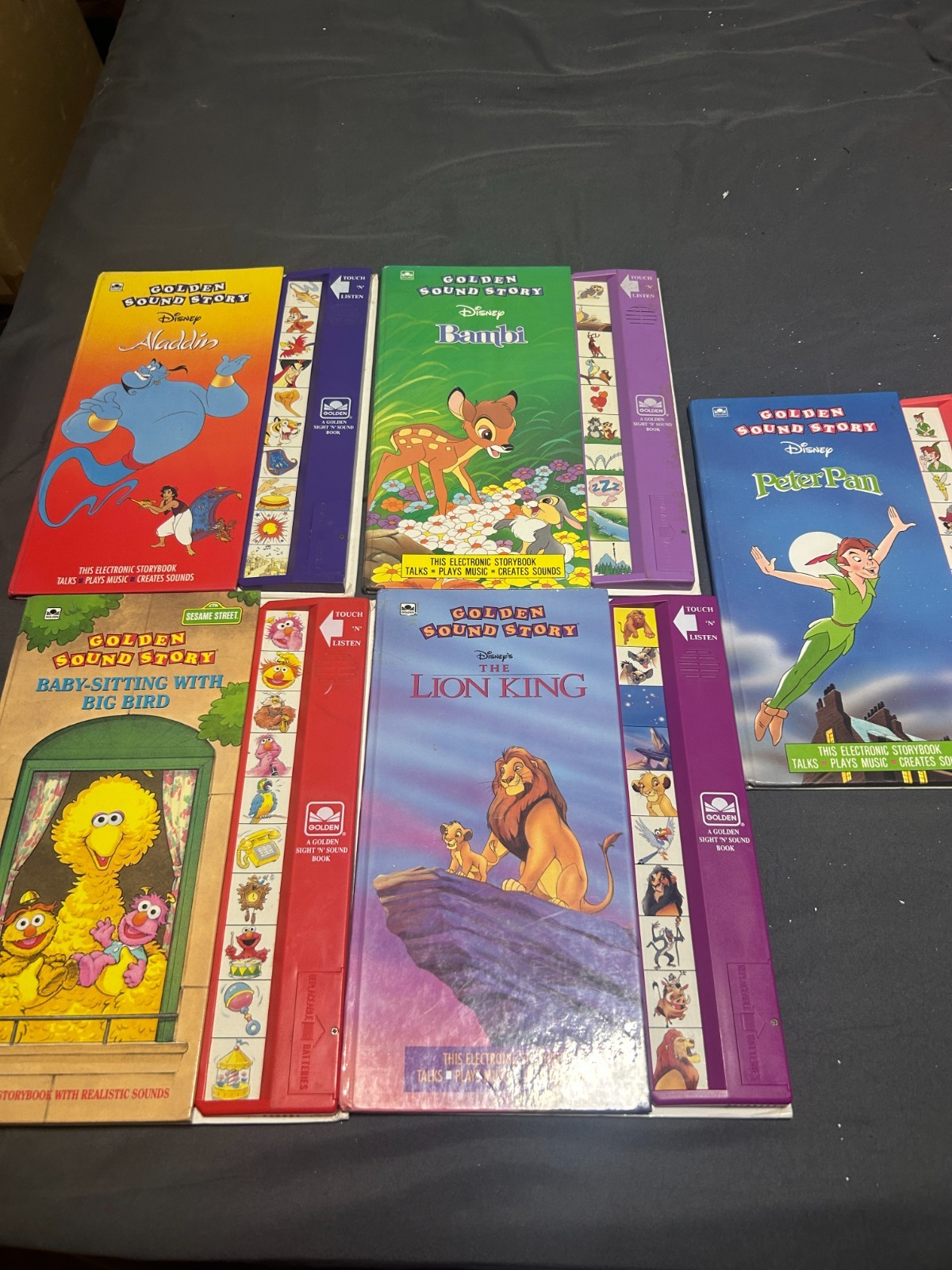 five (5) Vintage Disney Golden Sound Story Book Electronic (no Battery ...
