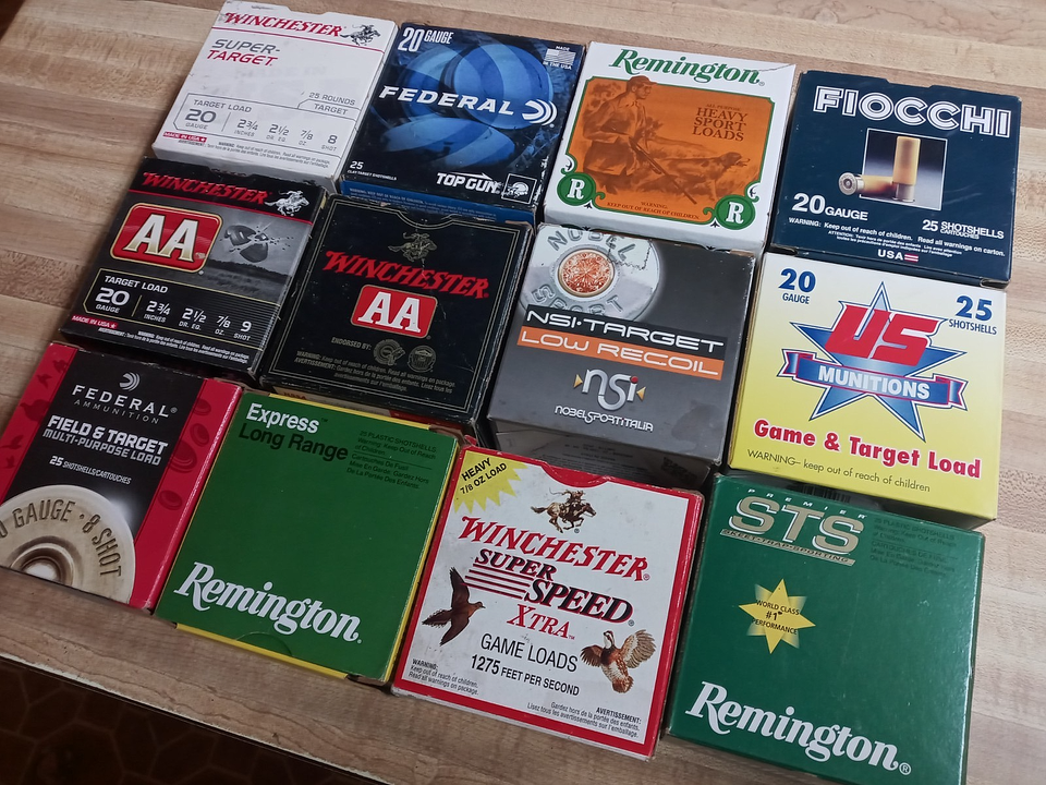 12 - 20 Gauge Shot Shell Boxes Vintage Ammo Box EMPTY Remington ...