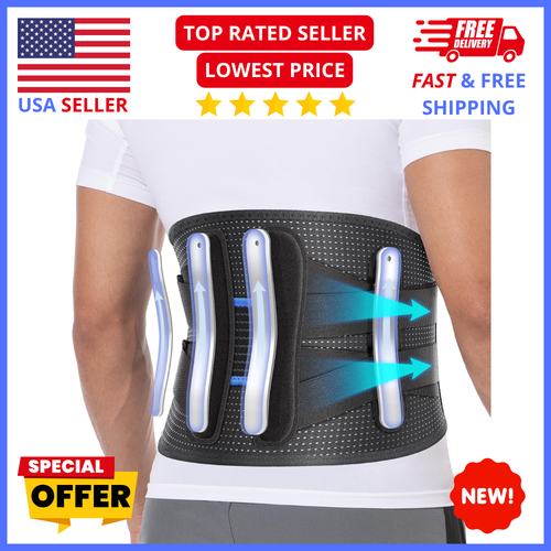 Lumbar Support Belt: Back Pain Relief for Work, Workout & Everyday Use ...