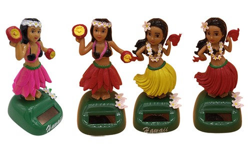 1/4x Dancing Hawaiian Girl Swing Figure Solar Powered Dancer Toy Car ...