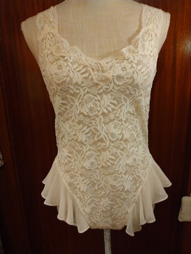 Vintage Victoria's Secret White Lace and Chiffon One Piece Lingerie ...