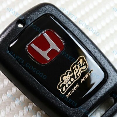 MUGEN JDM RED H SMART KEY FOB BACK COVER FOR HONDA CIVIC JAZZ FIT ...