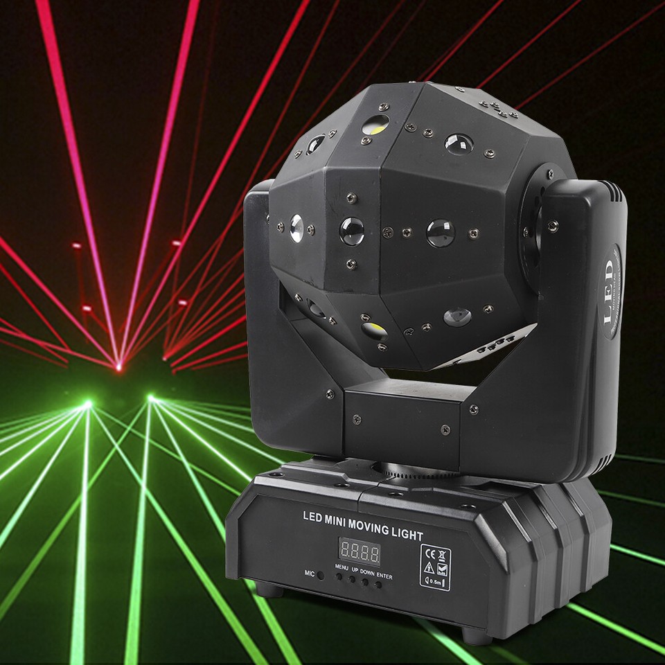 RGBW LED Laser Moving Head Stage Light DMX DJ Disco Party Effect ...