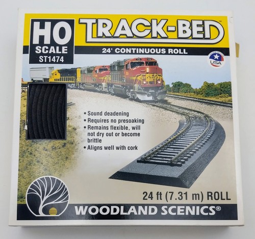 NEW Woodland Scenics HO Scale Track-Bed 24ft Continuous Roll | eBay