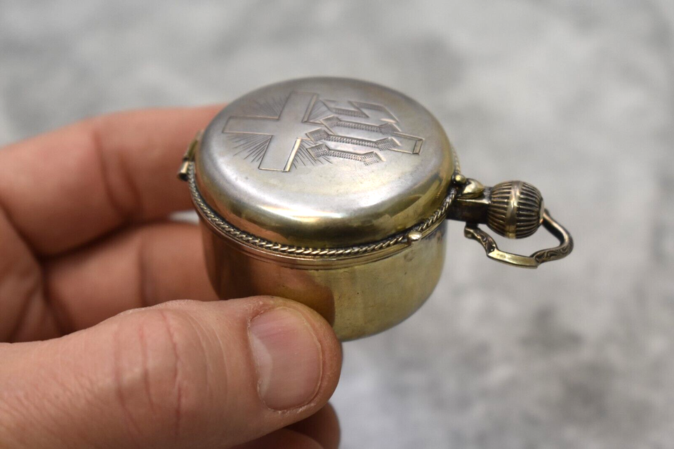 Antique Sterling Silver Pyx, Host Box, All Sterling Silver (CU922 ...