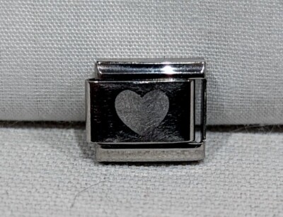 Charmed Expressions Laser Heart Italian Charm Italy | eBay