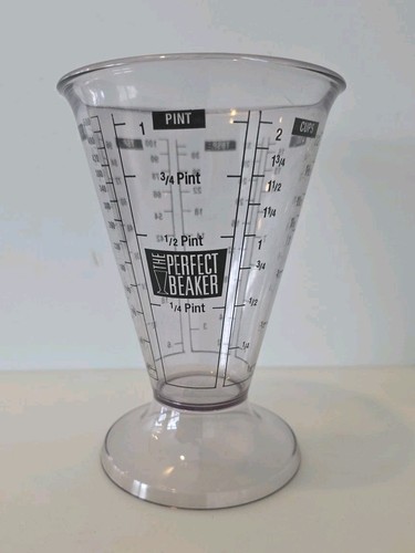 The Perfect Beaker Clear Plastic Measuring 2 Cup Pint Ounces ml | eBay