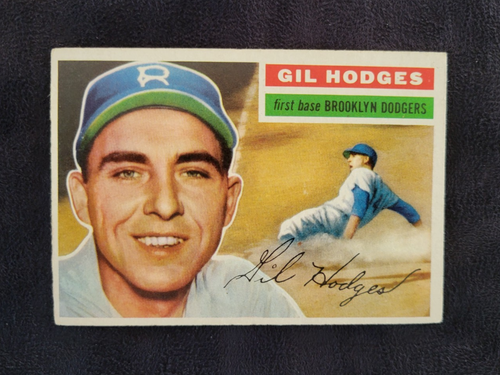 TOPPS 1956 GIL HODGES BASEBALL CARD #145 BROOKLYN DODGERS MLB ...