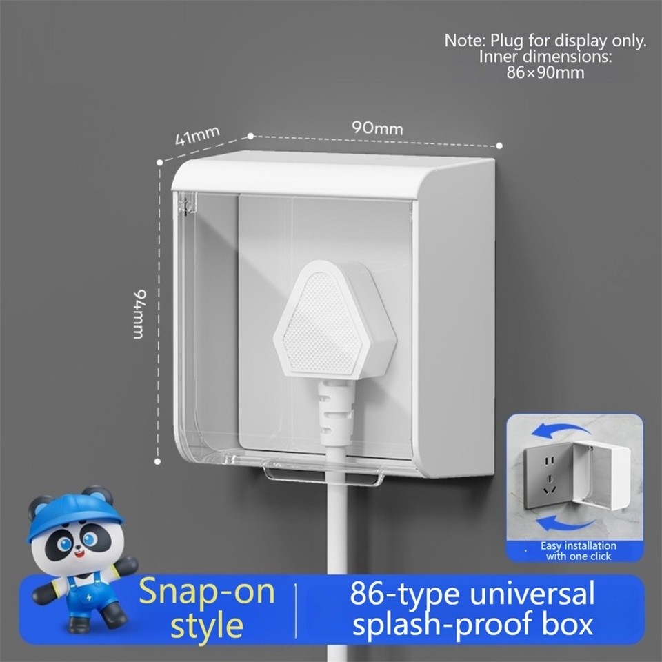 86 Type Waterproof Outlet Cover with Splash Proof Design No Drill ...