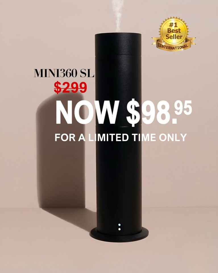 Aroma360 Silver or Black Mini360 PRO Scent Diffuser Hotel Collection W ...