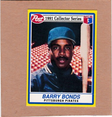 1991 POST CEREAL BARRY BONDS CARD #21 PIRATES SAN FRANCISCO GIANTS ...