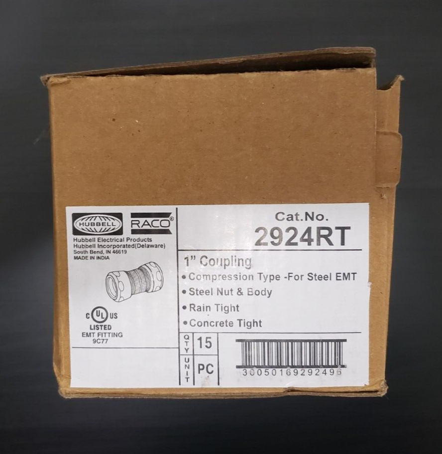 Raco 1 in. EMT Raintight Compression Coupling 2924RT, 15 pieces | eBay