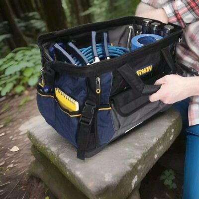Irwin 18" Zippered Tool Bag w/Molded Bottom & Shoulder Strap | eBay