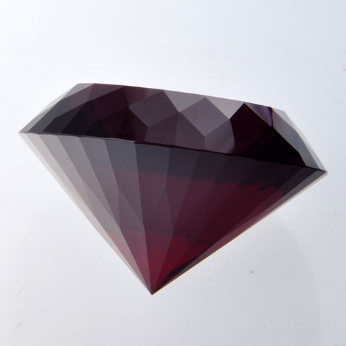Red Crystal Paperweights Cut Glass Large Giant Diamond Jewel Wedding ...
