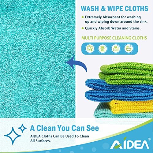 50PK Microfiber Cleaning Cloths All-Purpose Softer Highly Absorbent ...