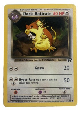 DARK RATICATE - 51/82 - Team Rocket - Pokemon Card - NM | eBay