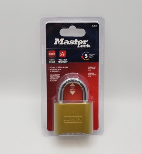 Master Lock 175D Combination Padlock 2" inch Wide Resettable Combo New ...