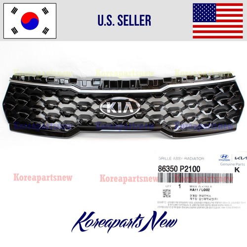 Front Bumper Grille Without Camera 86350P2100 ⭐GENUINE⭐ Kia Sorento ...