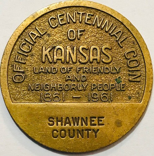 KANSAS - Official Centennial Coin - 1961 - SHAWNEE County | eBay