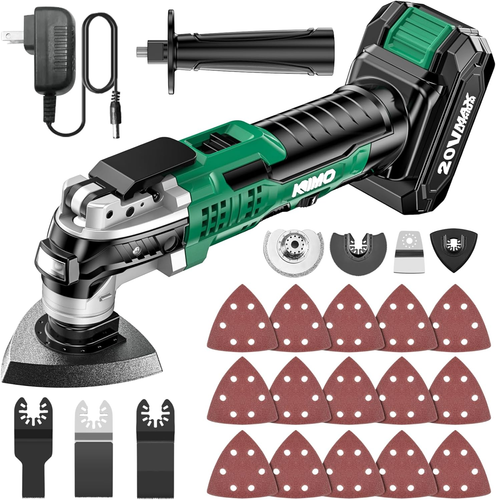 KIMO 20V Cordless Oscillating Tool Kit with 26-Pcs Accessories, Max ...