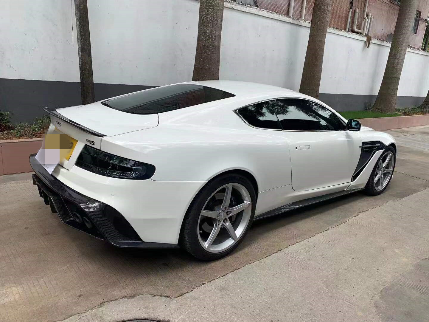 1PC Real Carbon Fiber Rear Trunk Spoiler Wing For Aston Martin DB9 DBS ...