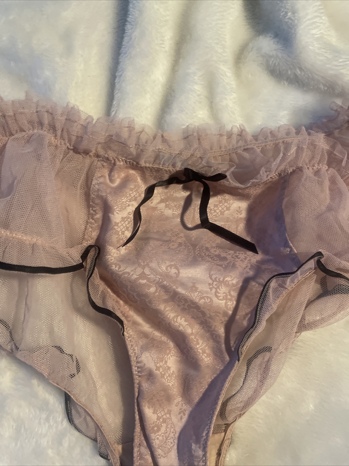Vintage Victoria’s Secret Sheer Mesh See through Bow … - Gem
