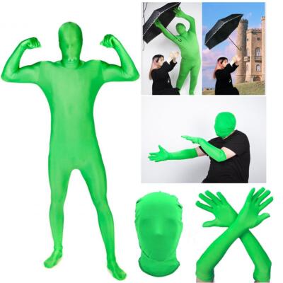 Body Mask Gloves Green Screen Suit Video Chromakey Background Invisible ...