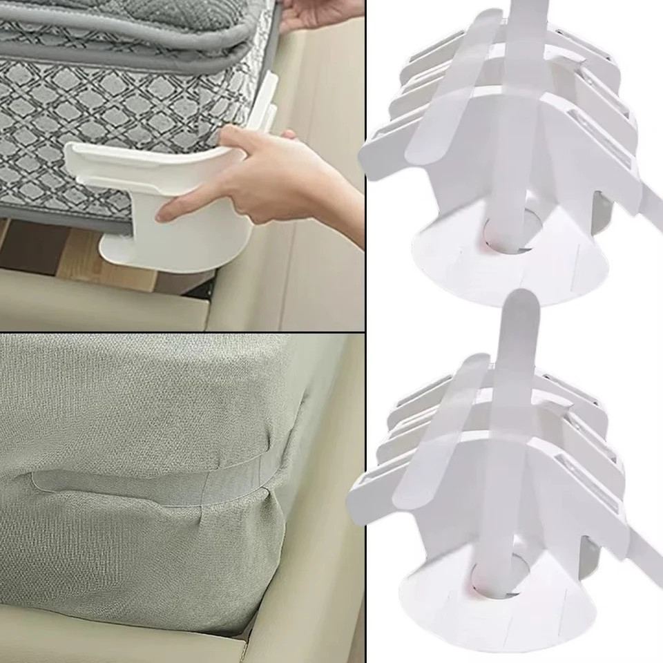 4/8Pcs Heavy Duty Bed Sheet Clips Corner Grippers Holders Keep Sheets ...