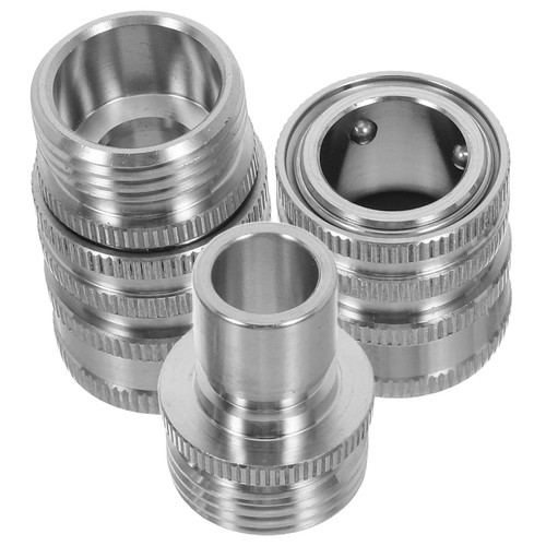 2 Pairs Stainless Steel High Pressure Hose Connectors Garden Hose Quick ...